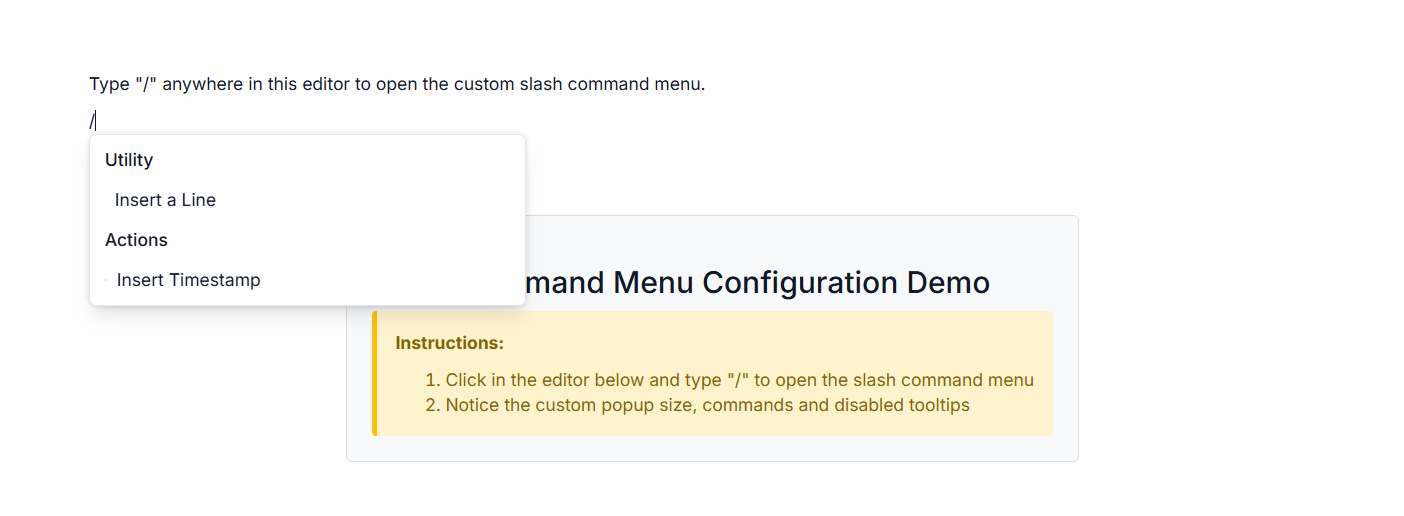 Editor Menus in ASP.NET CORE Block Editor Control | Syncfusion