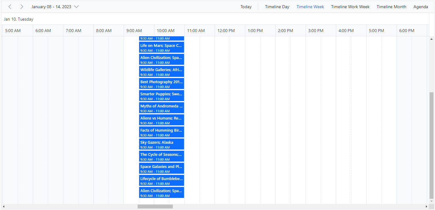 Row Auto Height In ASP NET CORE Schedule Component