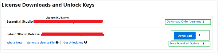 Download in Syncfusion ASP.NET MVC Component