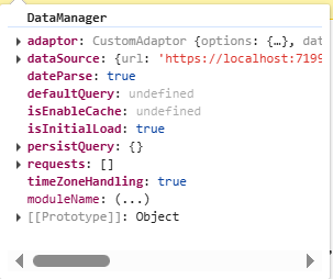 Bind data & perform CRUD action with CustomAdaptor in Syncfusion EJ2 JavaScript Grid