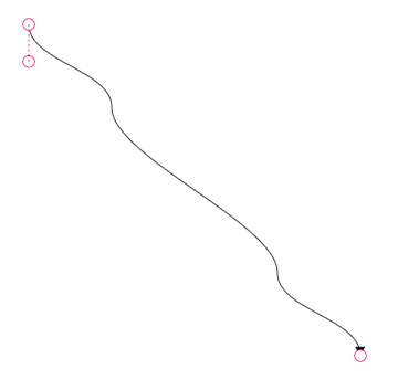 Bezier control points interaction in React Diagram component | Syncfusion®