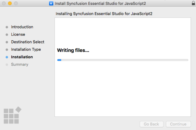 Installation using mac installer in Vue Installation and upgrade component | Syncfusion